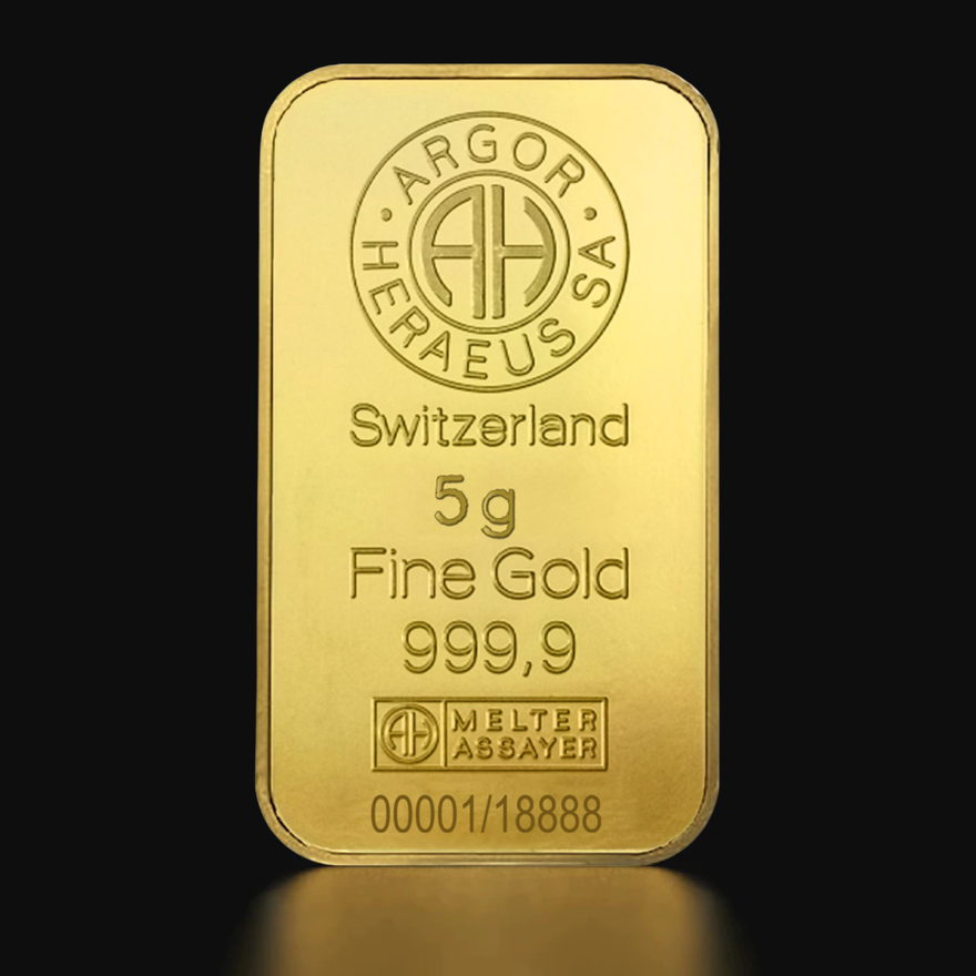 5 грама златно кюлче Argor-Heraeus лунар Змия 2025 - Tavex