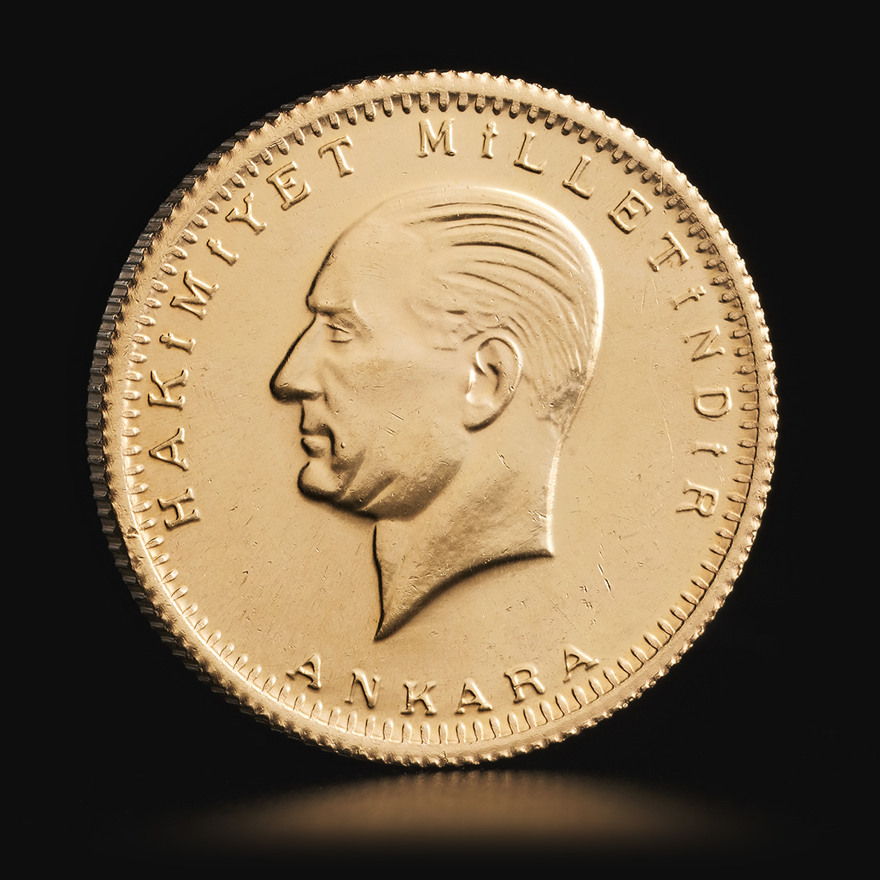 Turkish 100 Kurush gold coin - Tavex